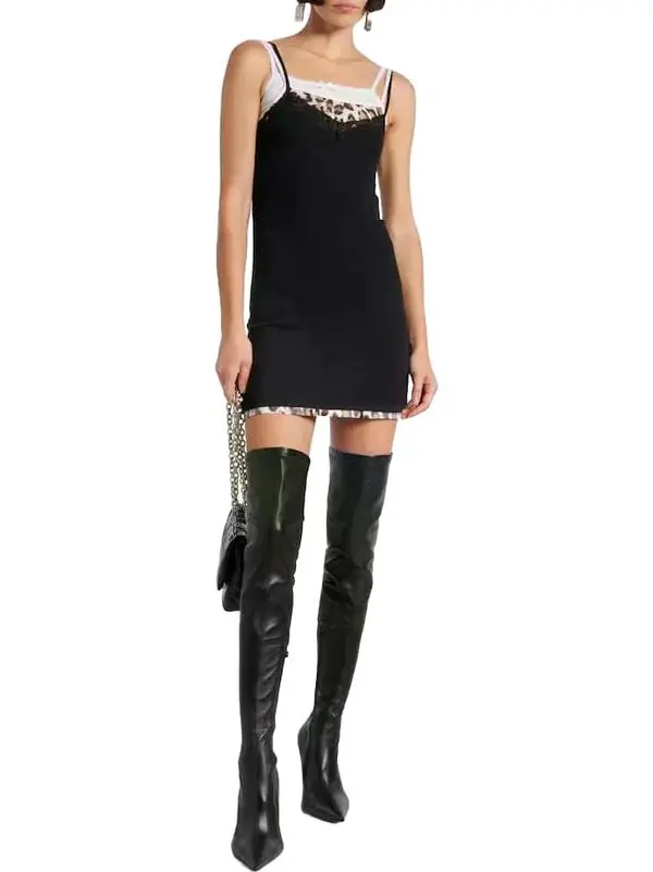 Balenciaga Layered Minidress - Black