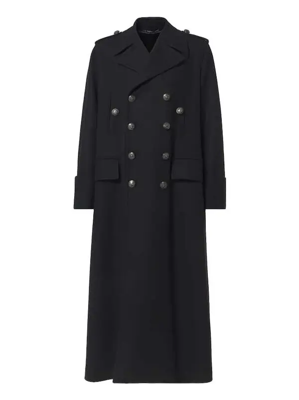 Dolce & Gabbana Double-breasted Wool-blend Coat - Black