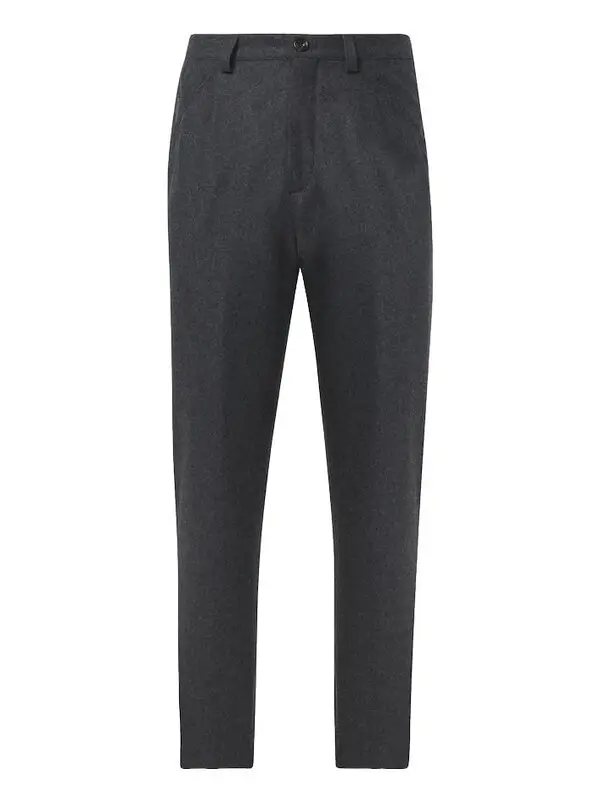 Brunello Cucinelli Pleated Straight Pants - Grey