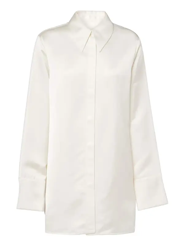 JIL SANDER Satin Shirt - White