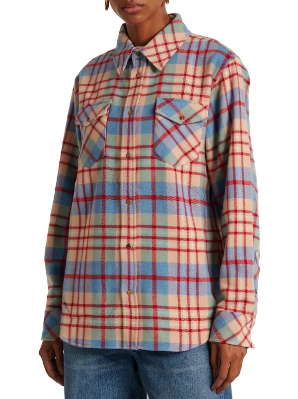 GOD'S TRUE CASHMERE Al’s Run Plaid Cashmere Shirt - Multicoloured