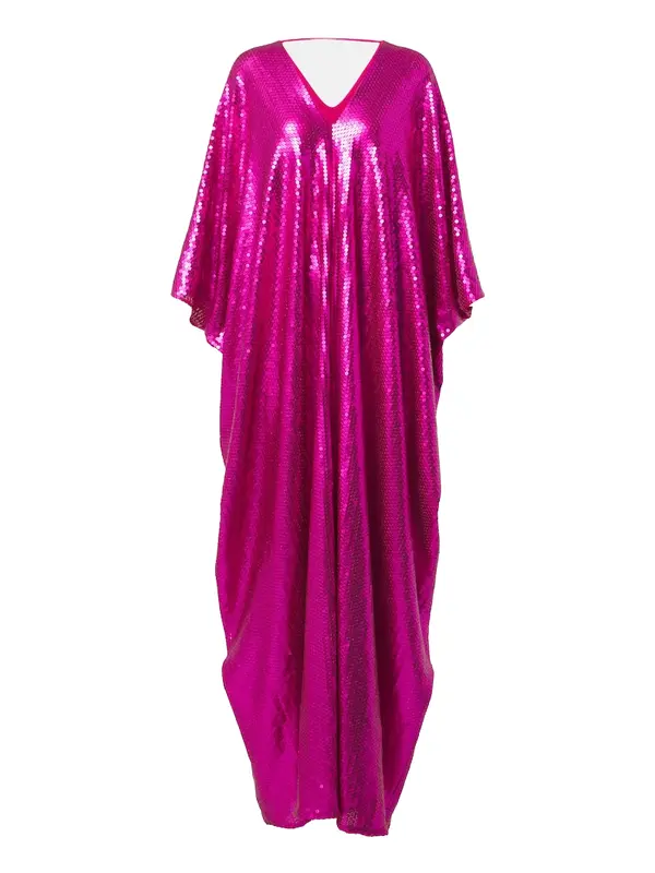 TALLER MARMO Gala Disco Sequined Kaftan - Pink