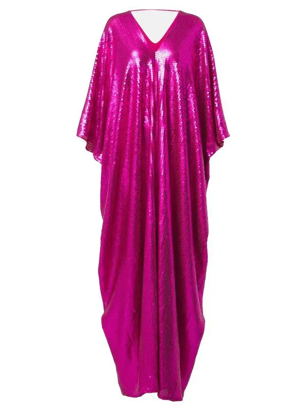 TALLER MARMO Gala Disco Sequined Kaftan - Pink