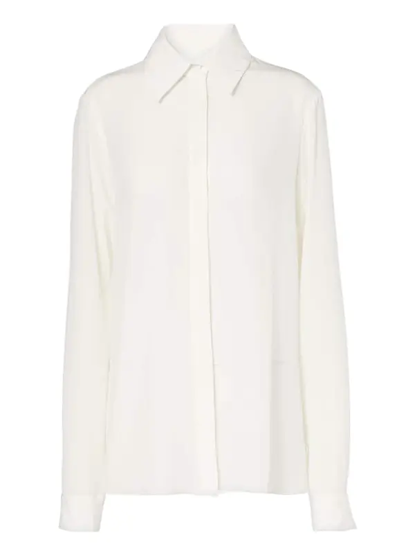 Costarellos Keltie Crêpe De Chine Shirt - White