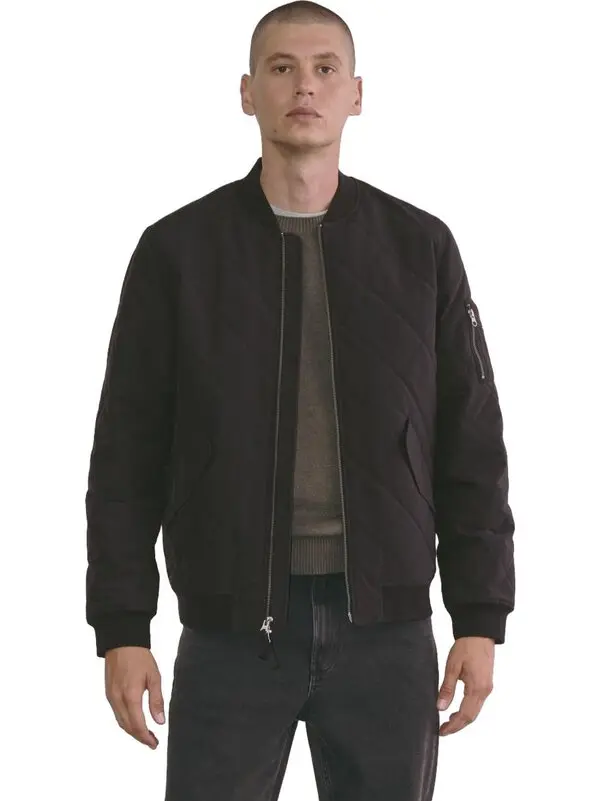 Everlane Quilted Bomber - Black