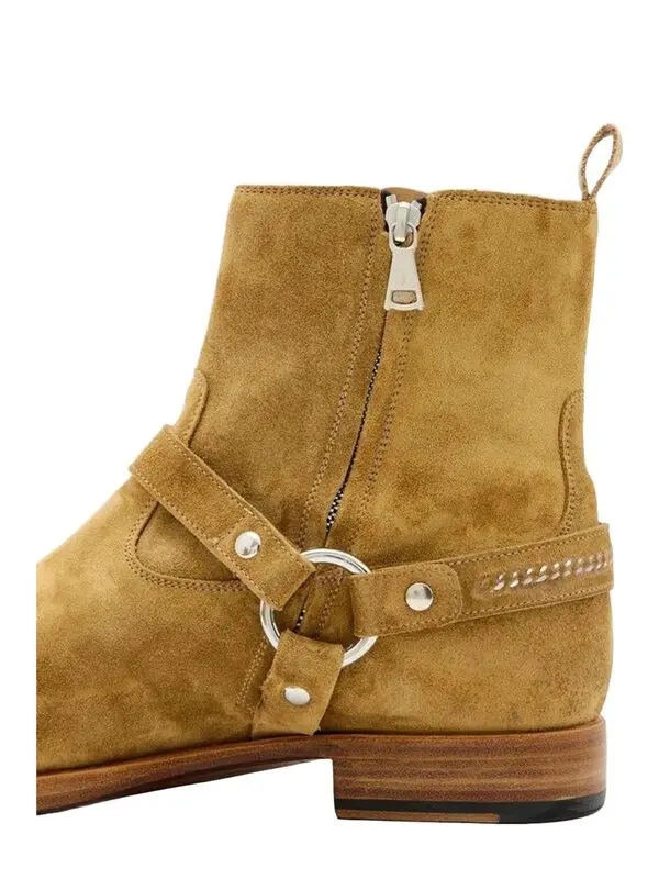 John Varvatos Regent Harness Suede Ankle Boots - Tan