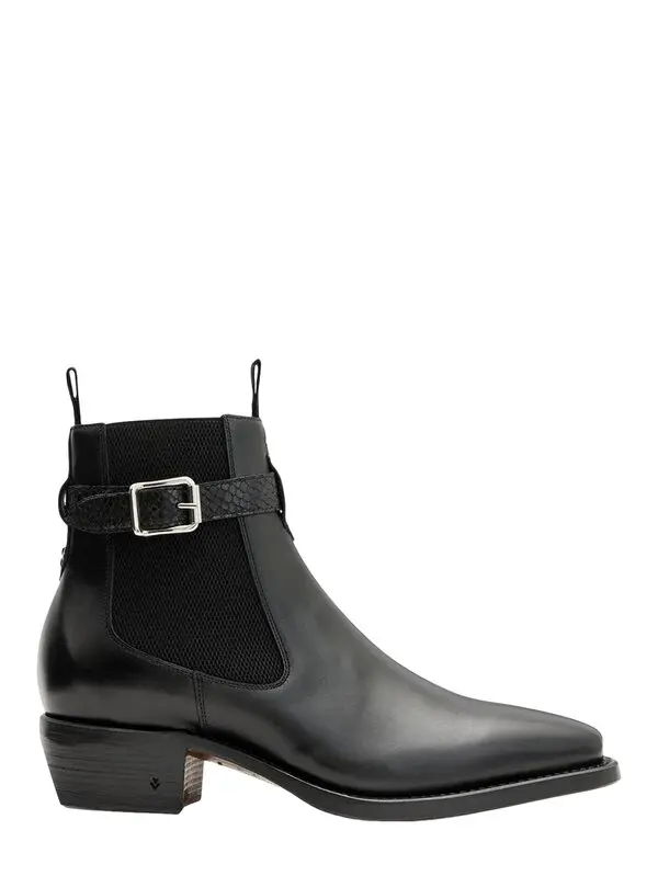 John Varvatos Walker Buckle Chelsea Boots - Black