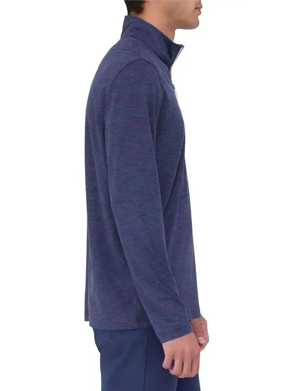 Bugatchi Knit Quarter-zip Pullover - Navy