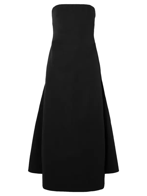 Staud Kennedy Strapless Midi Dress - Black