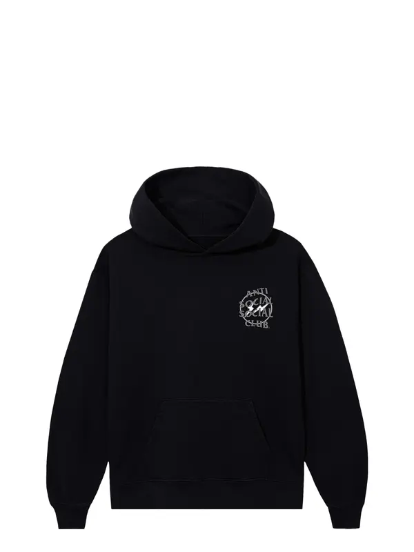 ANTI SOCIAL SOCIAL CLUB X Fragment Design Half Tone Logo Hoodie - Black