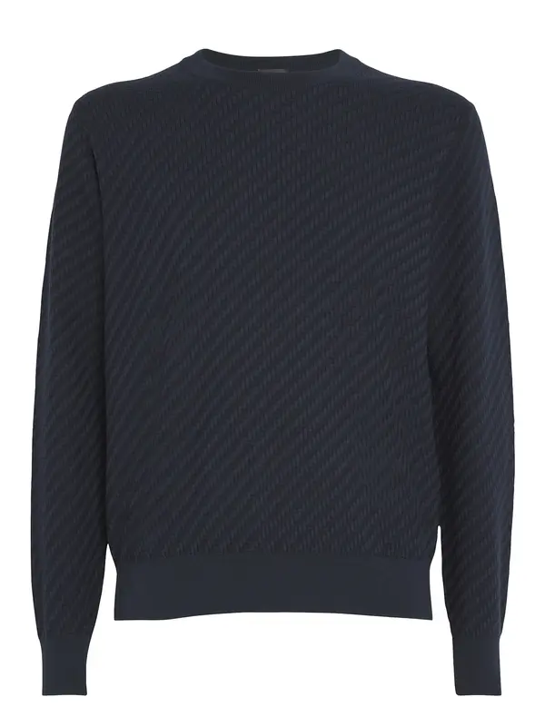 Brioni Cotton-silk-cashmere Sweater - Blue