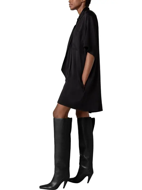 Stella McCartney Tie Neck Mini Dress - Black