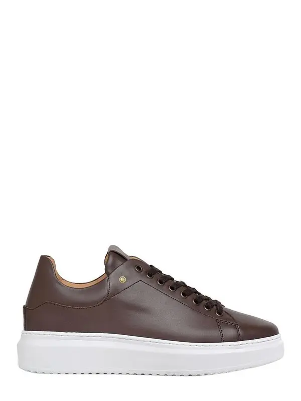 STINAA.J Hugo Leather Lace-up Orthopedic Sneakers - Brown