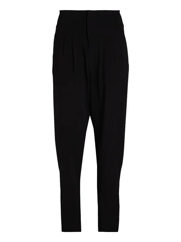 Bite Studios Pleated Tapered Trousers - Black