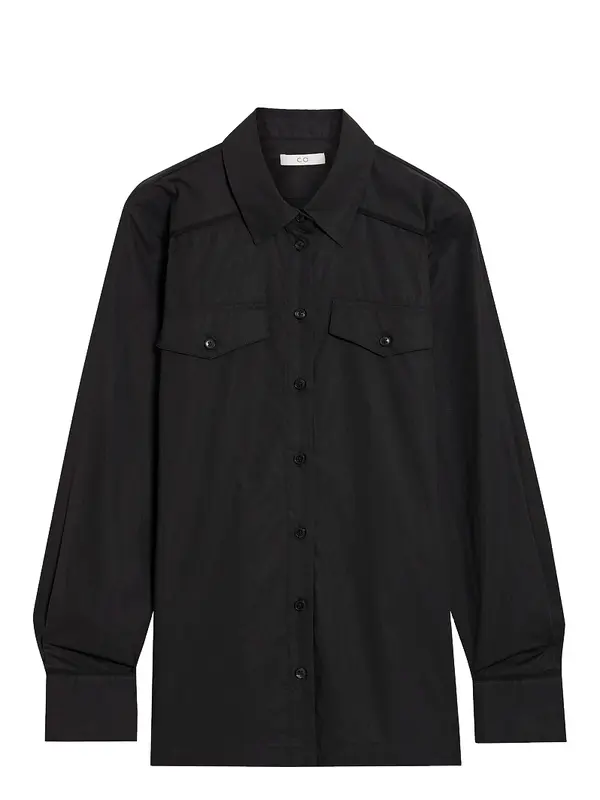 Co Cotton-poplin Shirt - Black