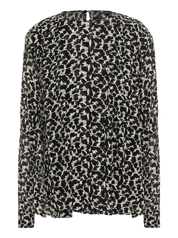 Isabel Marant Midway Printed Fil Coupé Blouse - Ecru