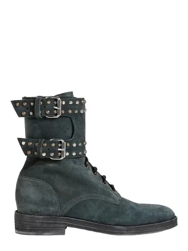 Isabel Marant Étoile Teylon Studded Combat Boots - Storm Blue
