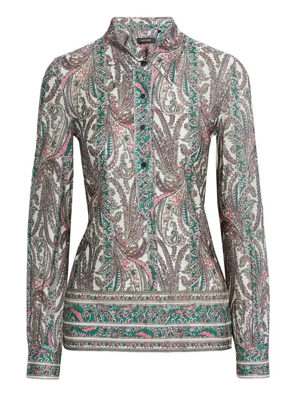 Isabel Marant Étoile Printed Stretch-jersey Shirt - Ecru