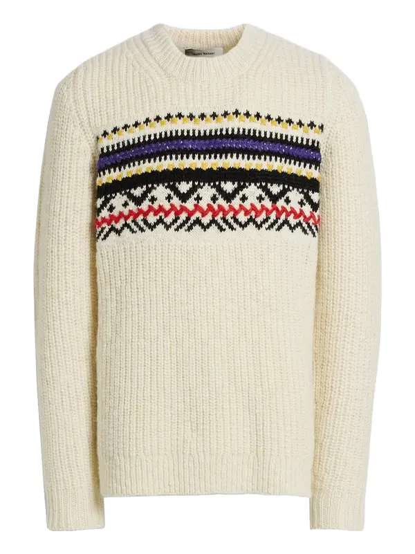 Isabel Marant Gerald Fair Isle Wool-blend Sweater - Ecru