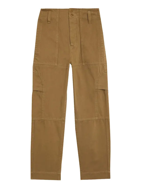 Isabel Marant Samso Cotton Cargo Pants - Light Brown