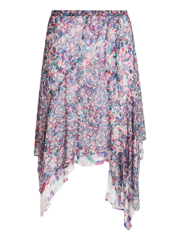 Isabel Marant Omyles Floral-print Mini Skirt - Light Blue
