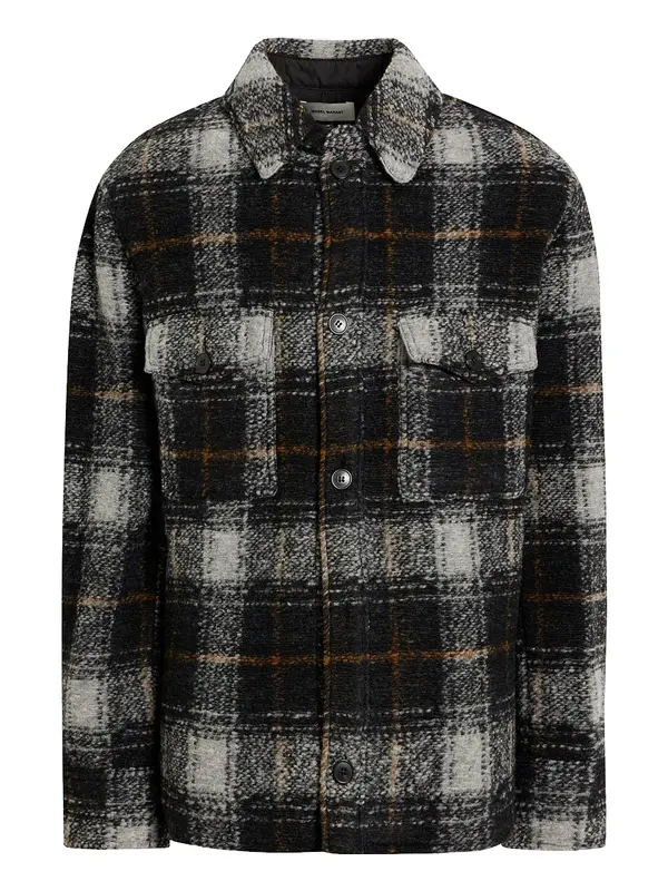 Isabel Marant Étoile Kevant Checked Wool-blend Jacket - Black