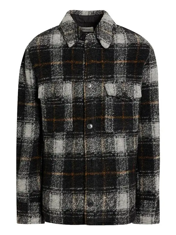 Isabel Marant Étoile Kevant Checked Wool-blend Jacket - Black