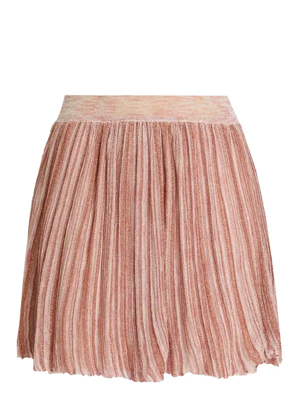 Isabel Marant Brayton Metallic Ribbed-knit Mini Skirt - Antique Rose