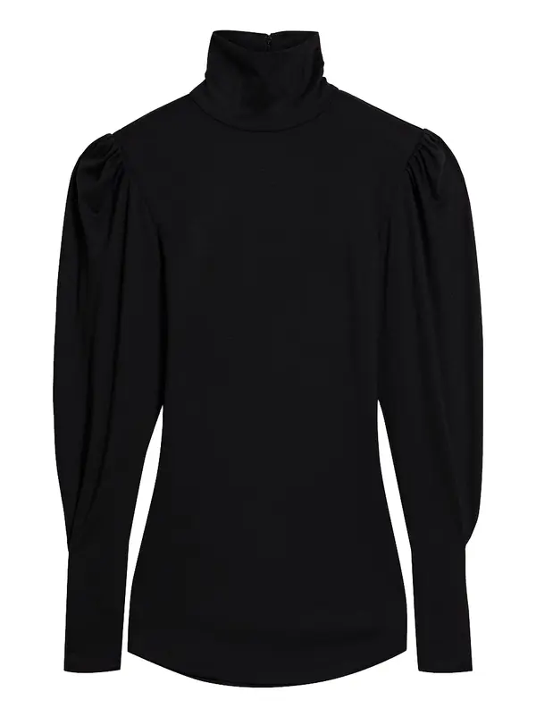 Isabel Marant Gavina Wool-jersey Turtleneck Top - Black