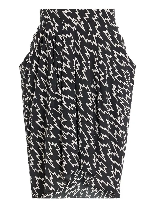 Isabel Marant Printed Silk-blend Skirt - Black