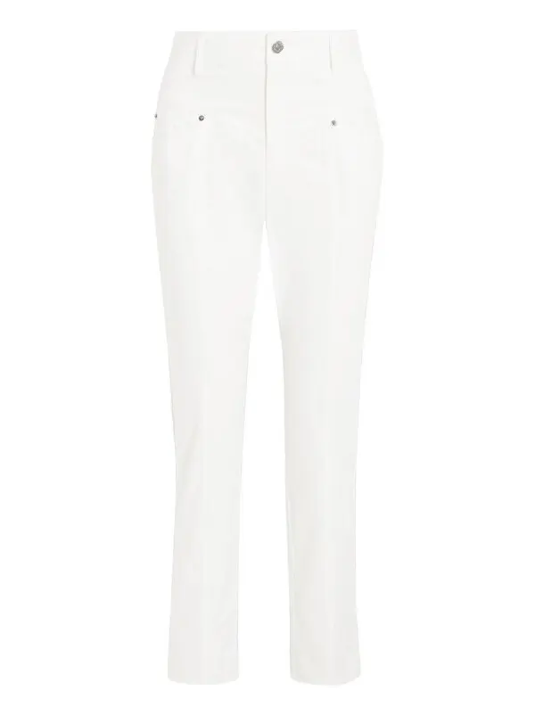 Isabel Marant Étoile Lorrick Cotton Slim-leg Pants - White