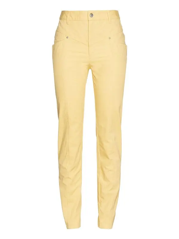 Isabel Marant Lorrick Slim-leg Pants - Yellow