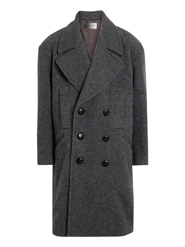 Isabel Marant Oversized Brushed Wool Coat - Anthracite