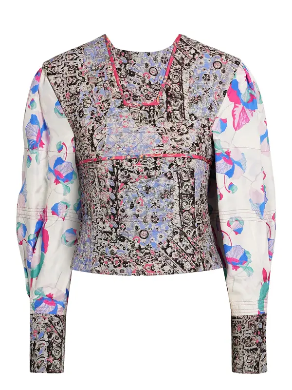 Isabel Marant Printed Jacquard Top - Lilac