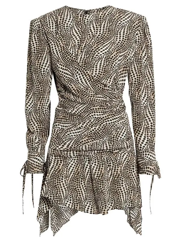 Isabel Marant Inotilia Wrap-effect Printed Mini Dress - Animal Print