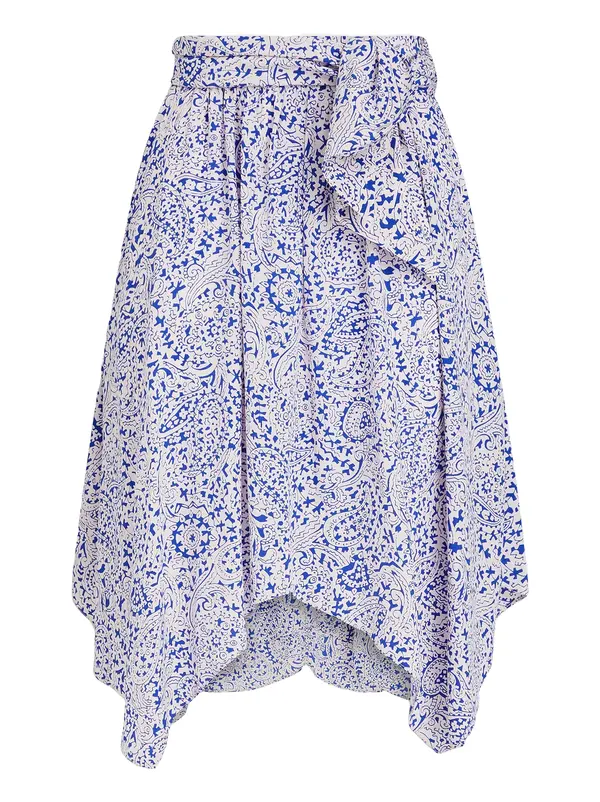Isabel Marant Cliroza Paisley-print Skirt - Blue