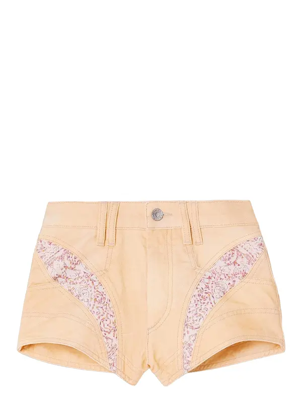 Isabel Marant Neida Denim Shorts - Pastel Orange