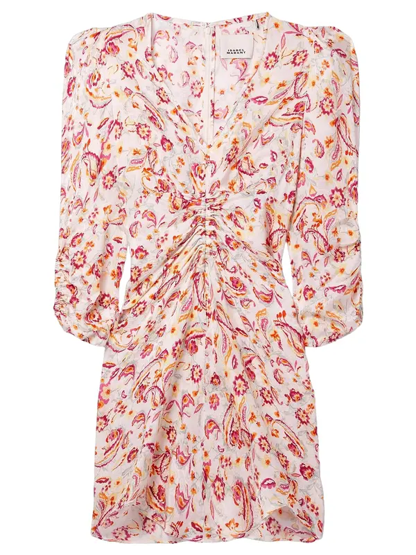 Isabel Marant Aliniza Floral-print Jacquard Mini Dress - Ecru