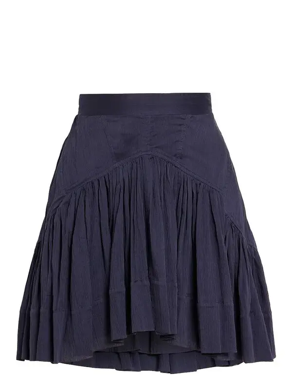 Isabel Marant Kadavu Cotton And Silk-blend Mini Skirt - Navy