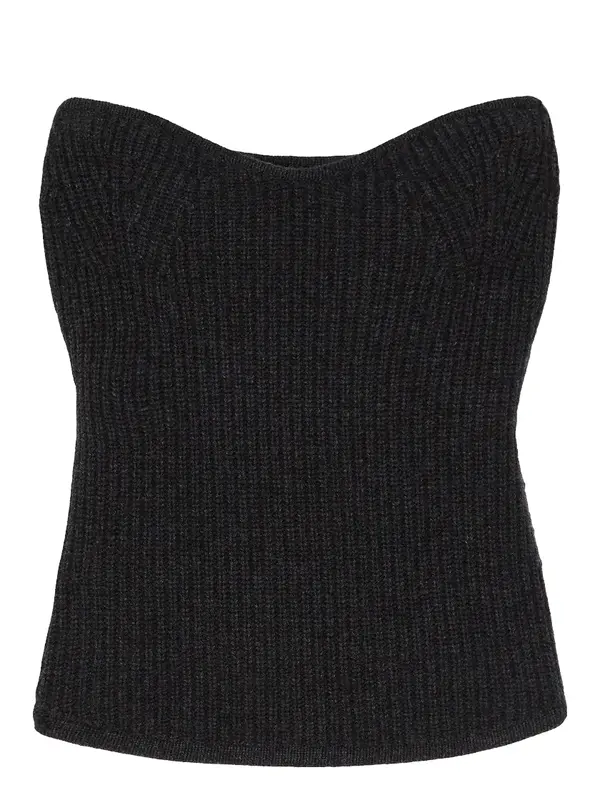 Isabel Marant Blaze Strapless Top - Dark Gray