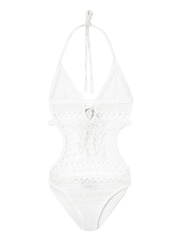 Isabel Marant Adema Crochet Halterneck Bodysuit - White