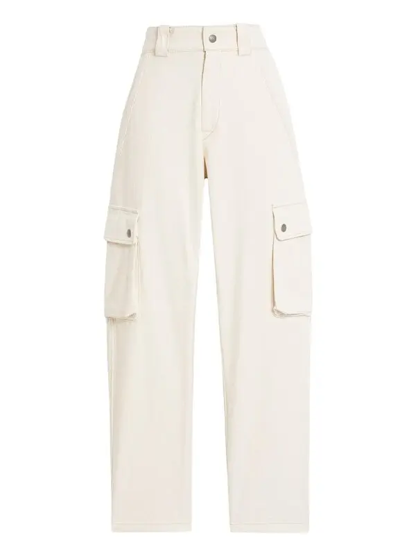 Isabel Marant Evalia Cropped Cotton-twill Straight-leg Pants - Ecru