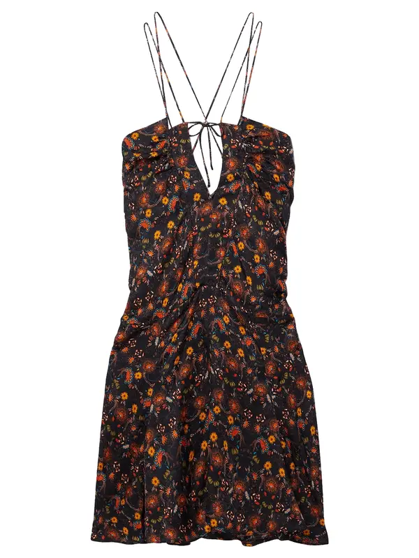 Isabel Marant Presly Floral-jacquard Mini Dress - Black