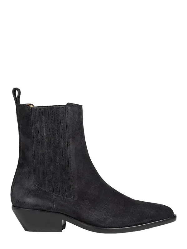 Isabel Marant Delena Suede Ankle Boots - Black