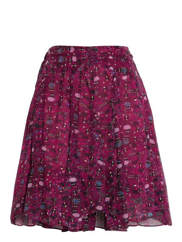 Isabel Marant Oda Floral-print Mini Skirt - Magenta