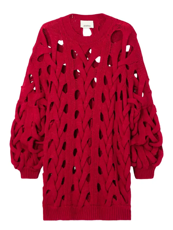 Isabel Marant Étoile Ella Oversized Open-knit Sweater - Red