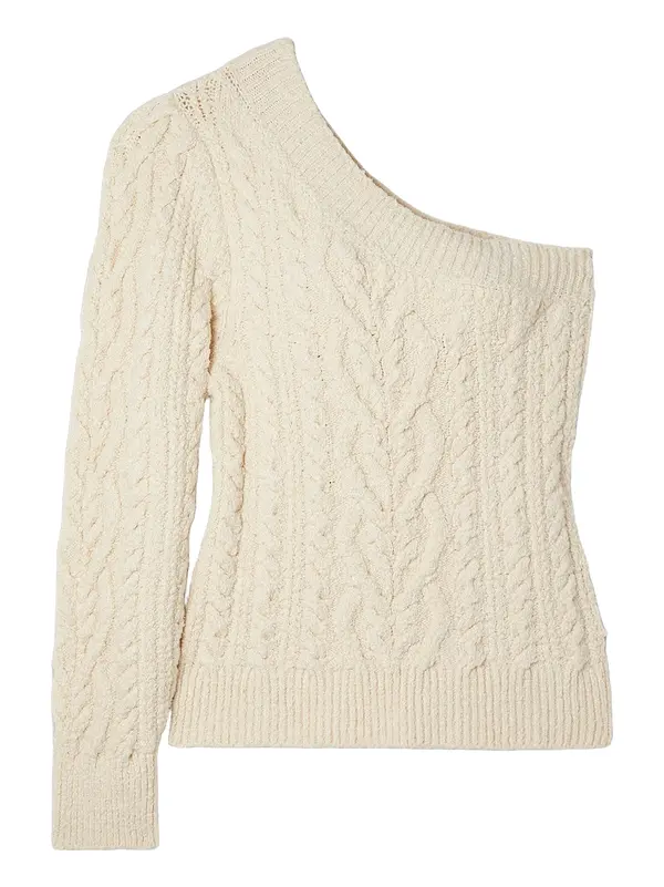 Isabel Marant Blaine One-shoulder Sweater - Ecru