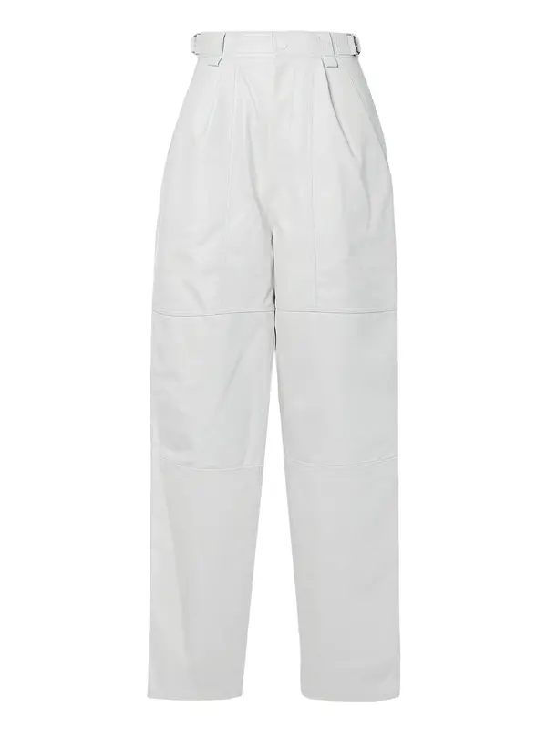 Isabel Marant Ciferim Leather Tapered Pants - White