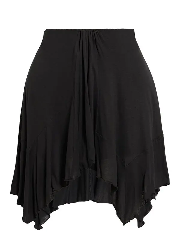Isabel Marant Fenecia Asymmetric Jersey Skirt - Black