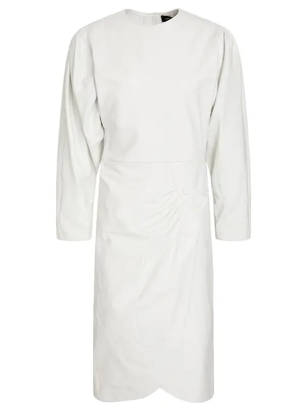 Isabel Marant Wrap-effect Leather Dress - White